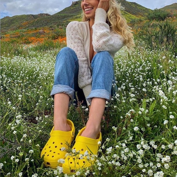 CROCS | Shoes | Crocs Baya Iconic Clogs Lemon Yellow | Poshmark